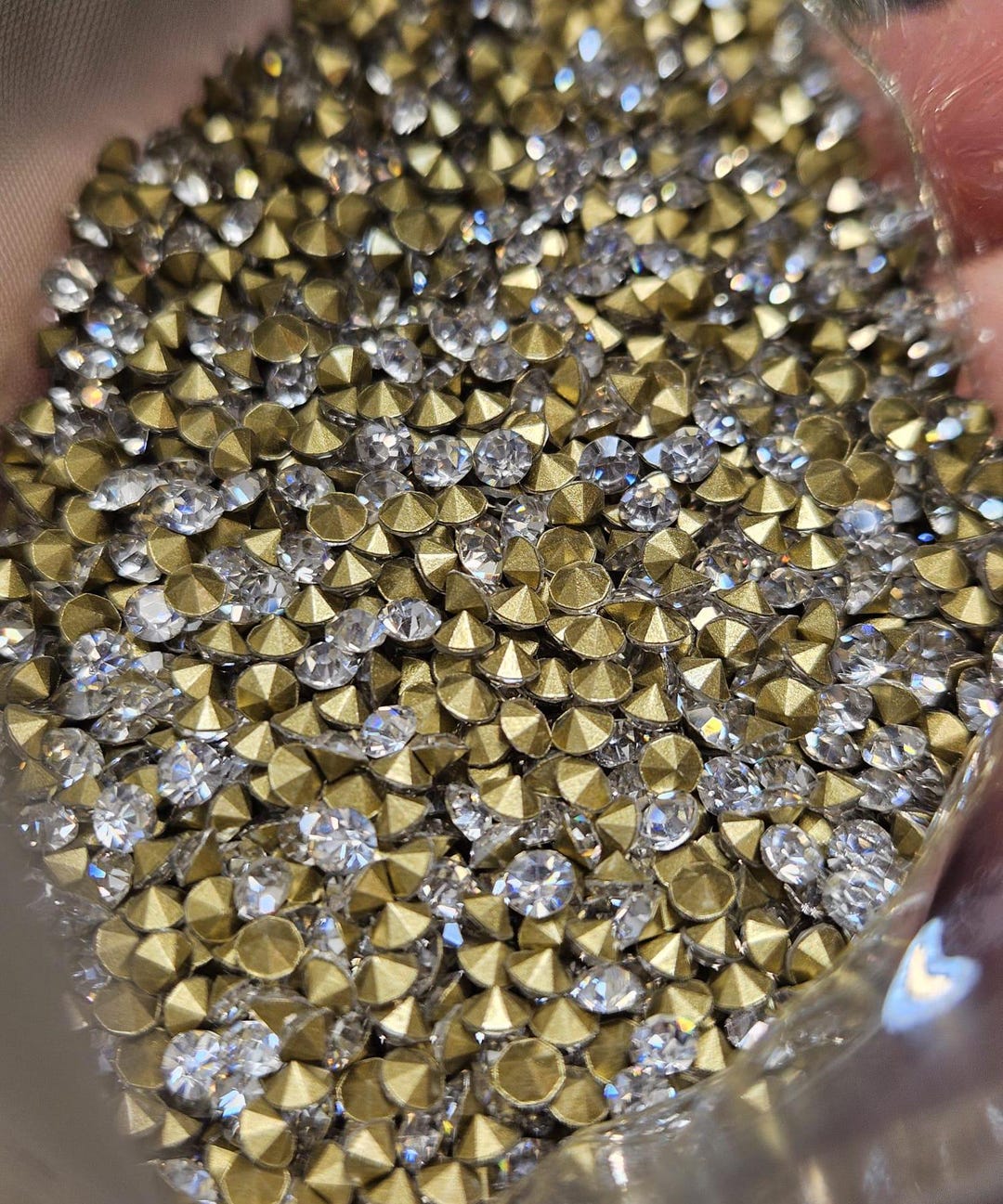Swarovski Crystals Chaton Pointed Back Rhinestones Clear Non Hotfix - Etsy