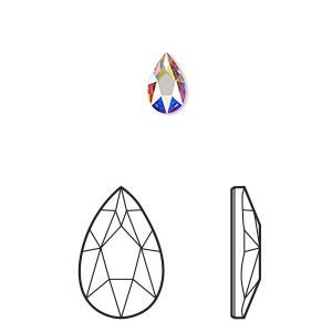 Swarovski Crystals Fancy - PEAR Shape Flat Back - Crystal Ab - Non ...