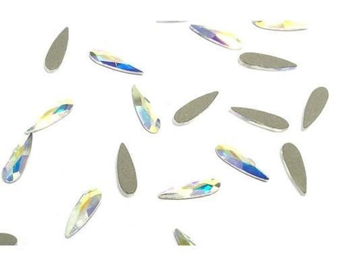 Swarovski Crystals Fancy FLAME Shape Flat Back Crystal Ab - Etsy