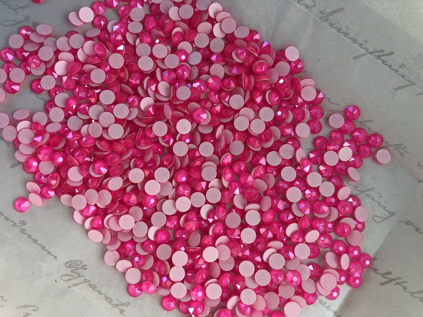 SWAROVSKI Crystals NEON PINK Rhinestones Gems Stones Flat Back - Etsy