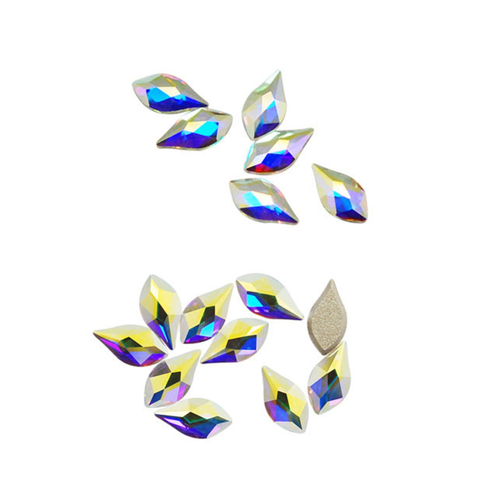 Swarovski Crystals Fancy - FLAME Shape Flat Back - Crystal Ab - Non ...