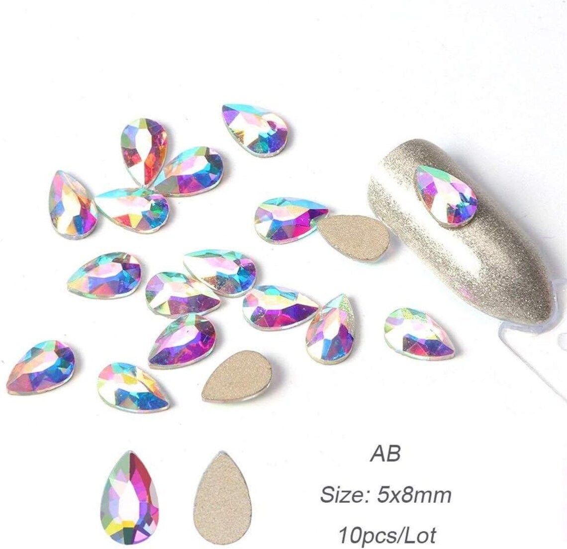 Swarovski Crystals Fancy - PEAR Shape Flat Back - Crystal Ab - Non ...