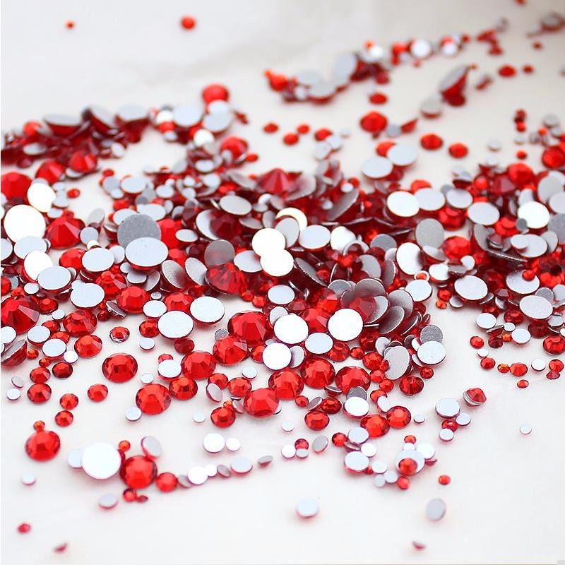 SWAROVSKI Crystals LIGHT SIAM Rhinestones Gems Stones Flat Back Non ...