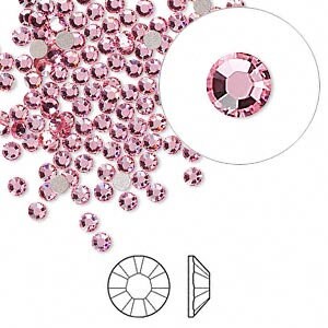 SWAROVSKI Crystals LIGHT ROSE Rhinestones Gems Stones Flat Back Non ...