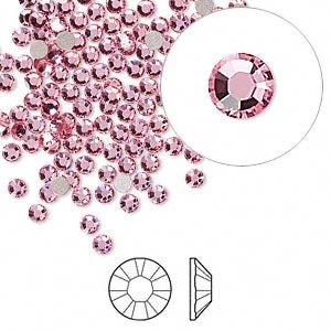 SWAROVSKI Crystals LIGHT ROSE Rhinestones Gems Stones Flat Back Non ...