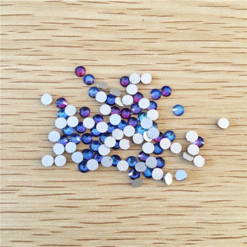 SWAROVSKI Crystals VOLCANO BLUE Rhinestones Gems Stones Flat | Etsy