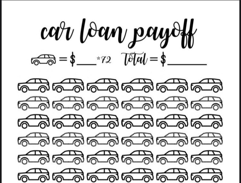 Car Loan 72 Months Payoff Debt Tracker Etsy Car Loan 72 Months Payoff Debt Tracker Etsy