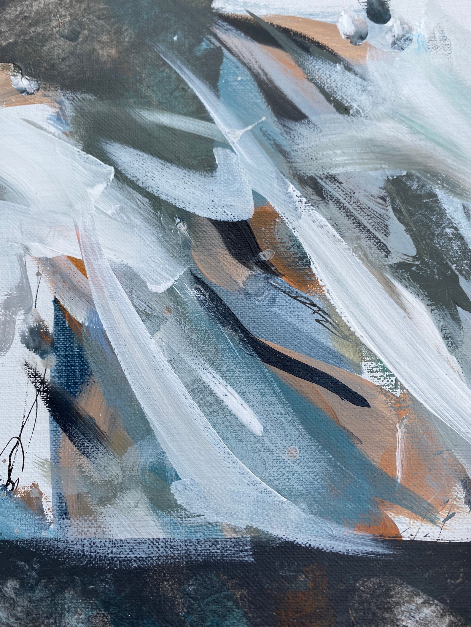 Abstract Painting on Linen Canvas Board - Etsy