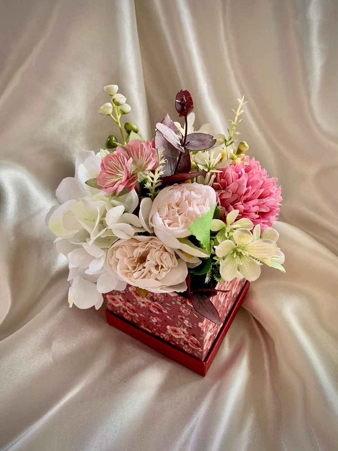 Flower Box / Rose Box / Flower Box / Gift With Dried Flowers / - Etsy
