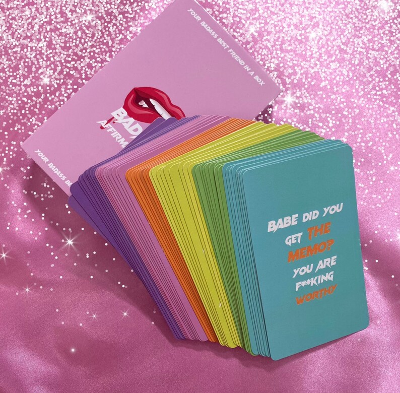 Badass Affirmations 52 Card Deck Etsy 