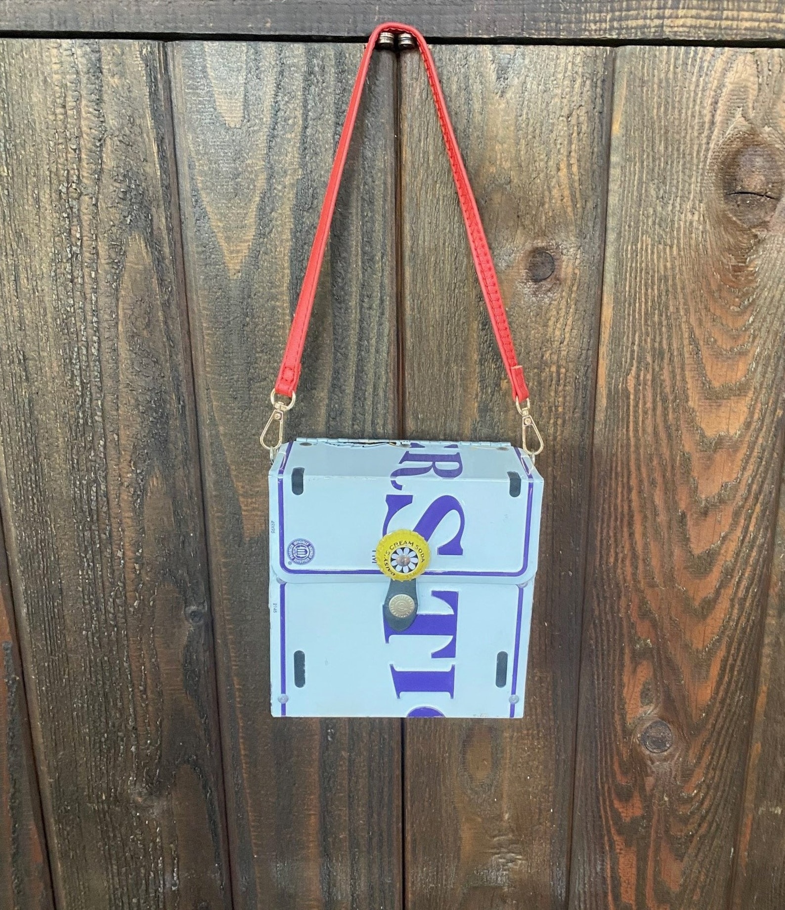 LSU Tigers License Plate Purse W/ Red Strap - Etsy