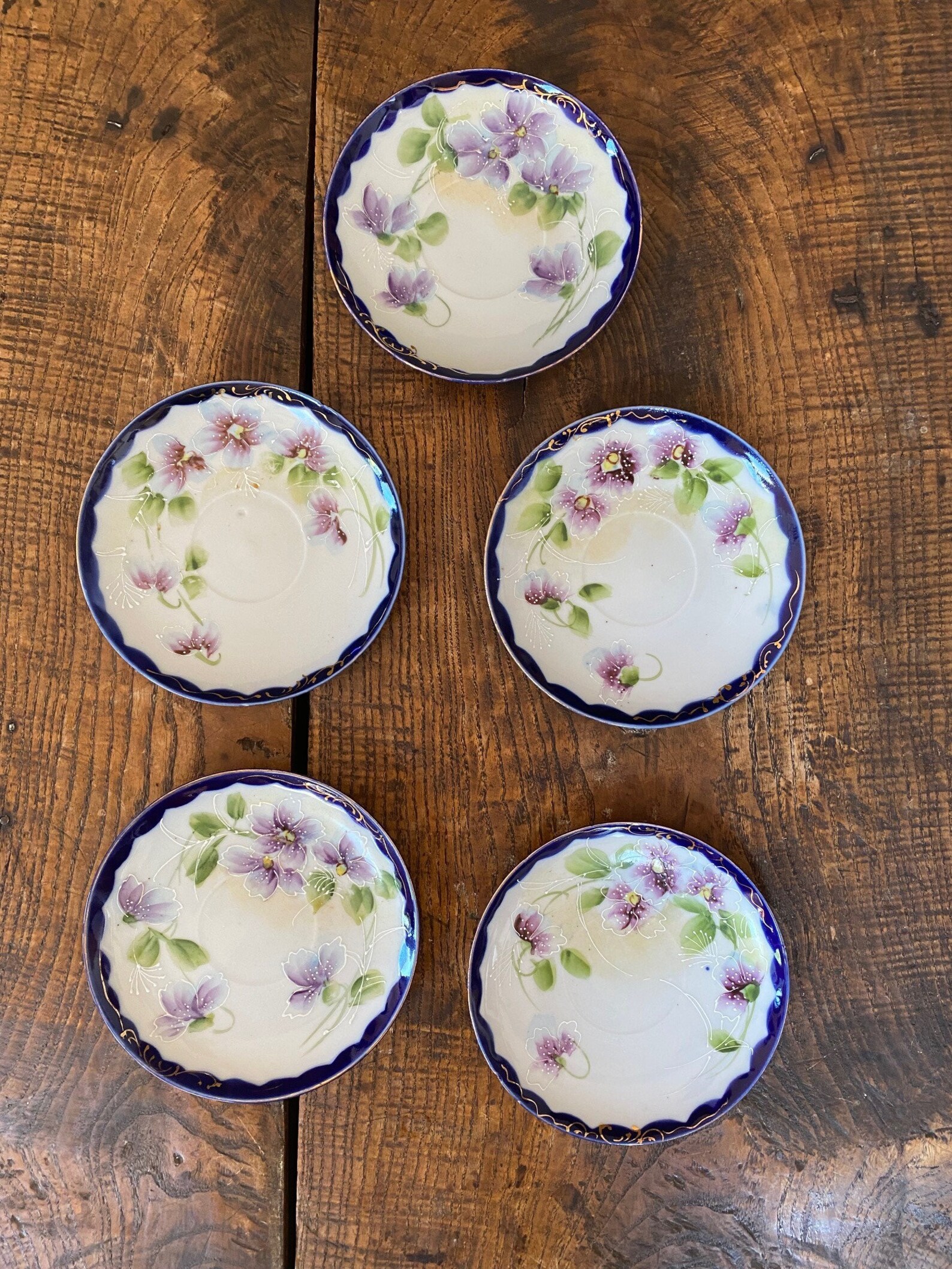 16 Pcs Floral Nippon Hand Painted Tea Set - Etsy