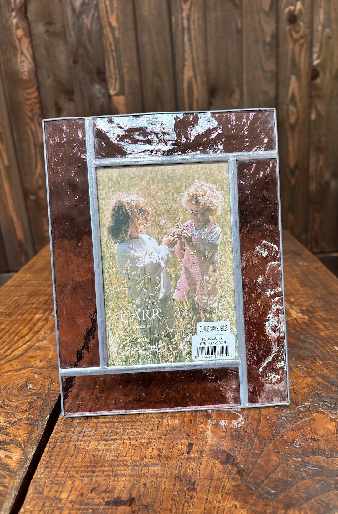 Carr 4x6 Purple Stained Glass Picture Frame - Etsy