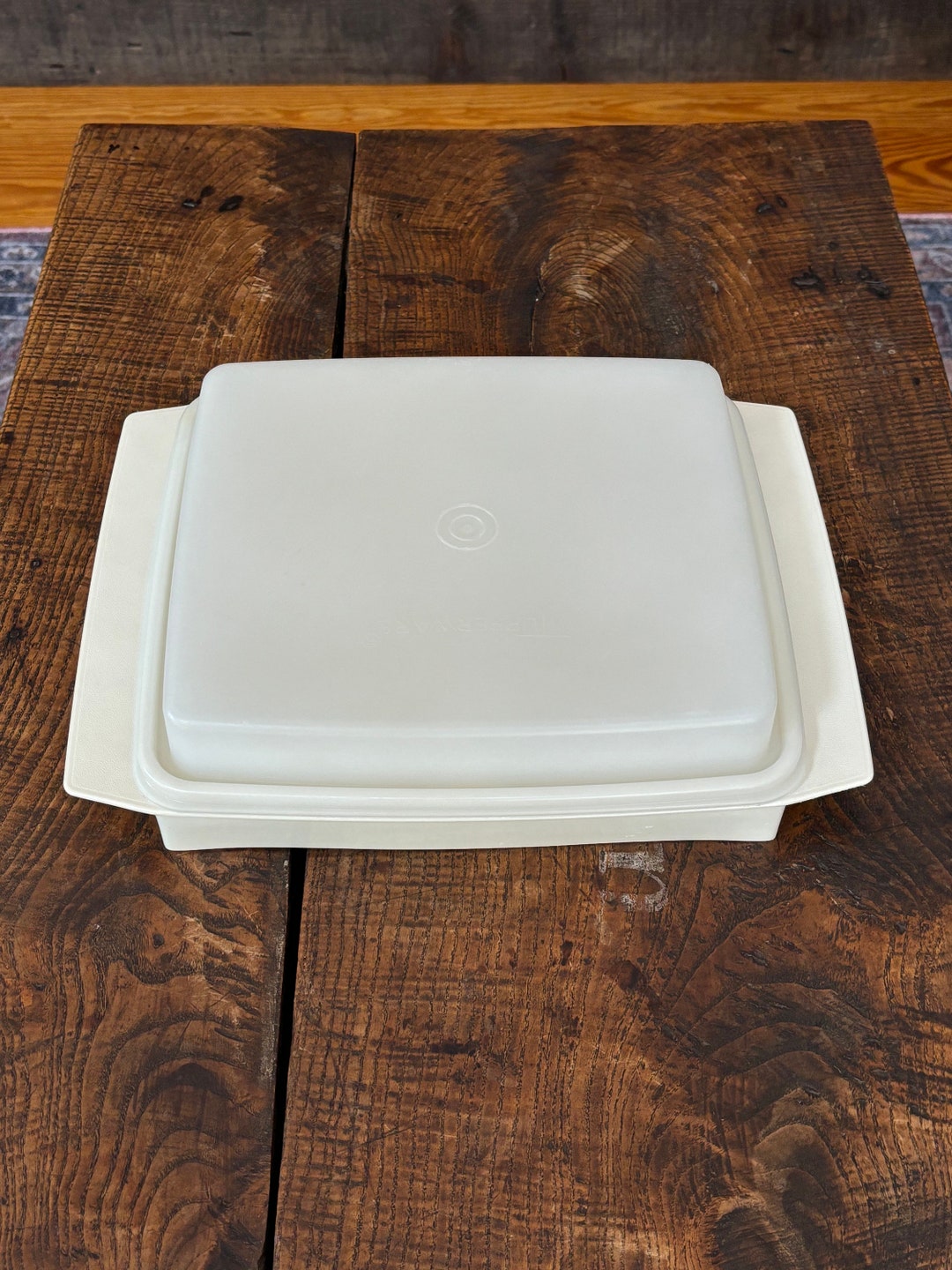 2 Compartment Tupperware Almond Carrier Tray With Lid - Etsy