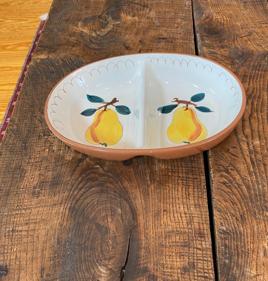 Stangl Divided Serving Dish Fruit Pattern - Etsy
