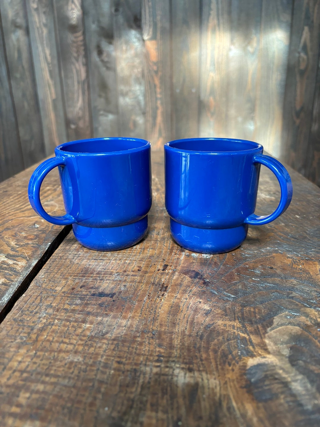 2 Blue Tupperware Stackable Mugs 2224B-3 - Etsy