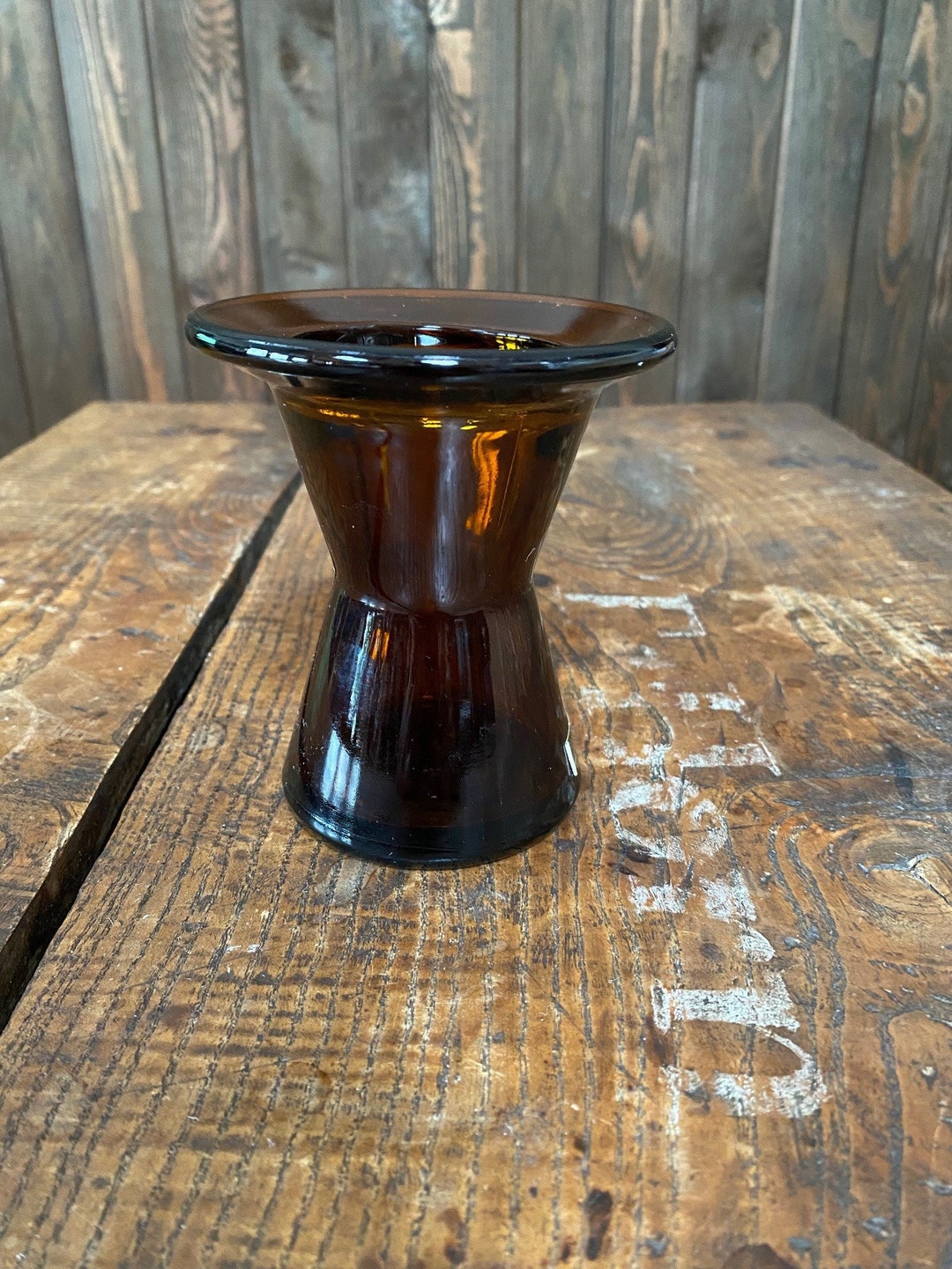 Dansk MCM Amber Glass Candle - Etsy