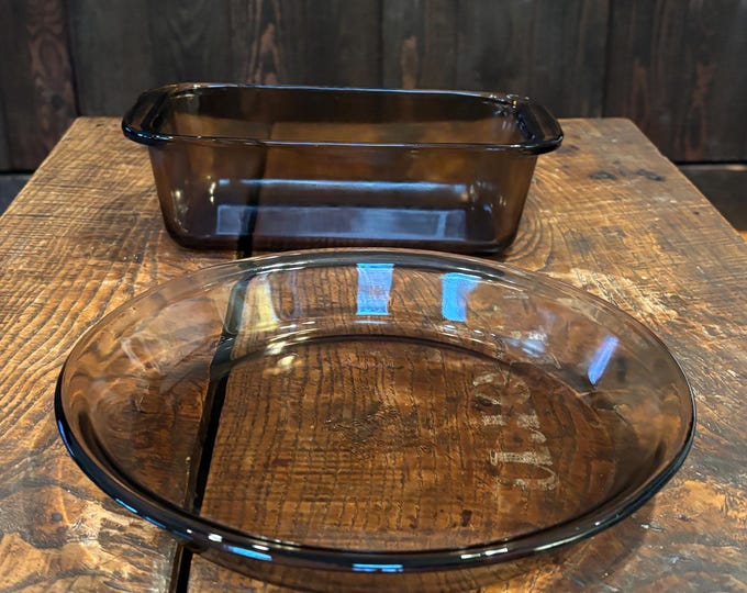 Vintage Crown Ovenware Agee Pyrex Pie Dishes Scalloped Edge - Pie Plate ...