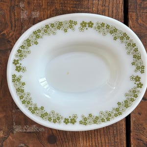 Pyrex Green Daisy Gravy Boat With Drip Plate - Etsy