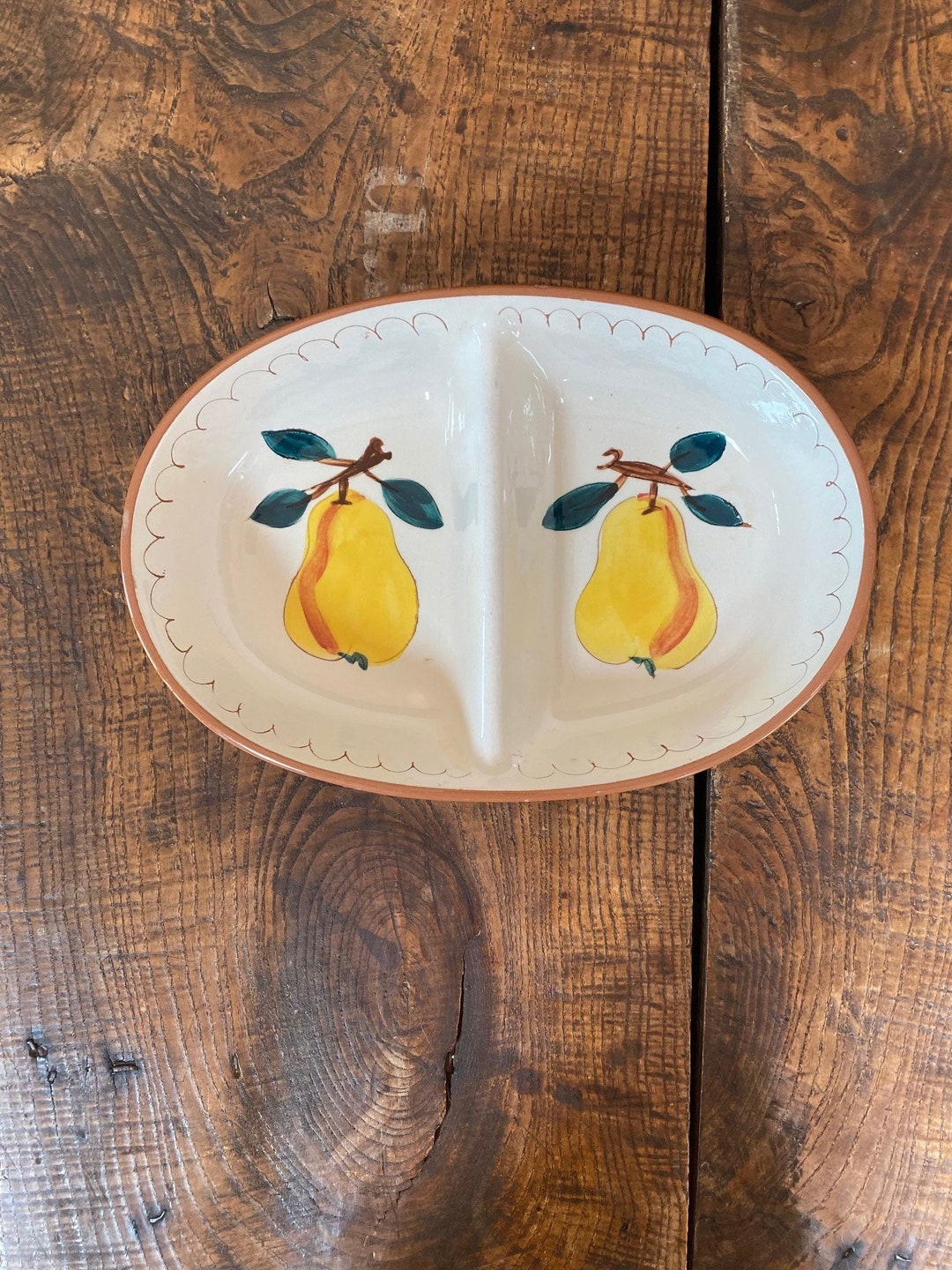 Stangl Divided Serving Dish Fruit Pattern - Etsy