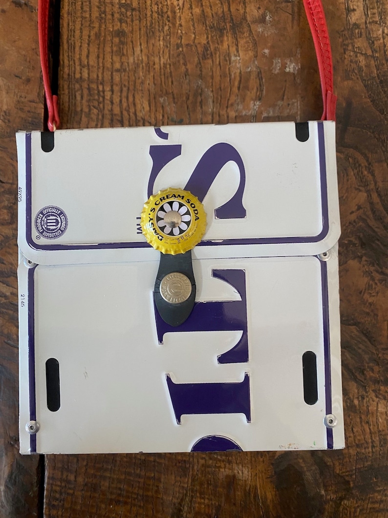 LSU Tigers License Plate Purse W/ Red Strap - Etsy