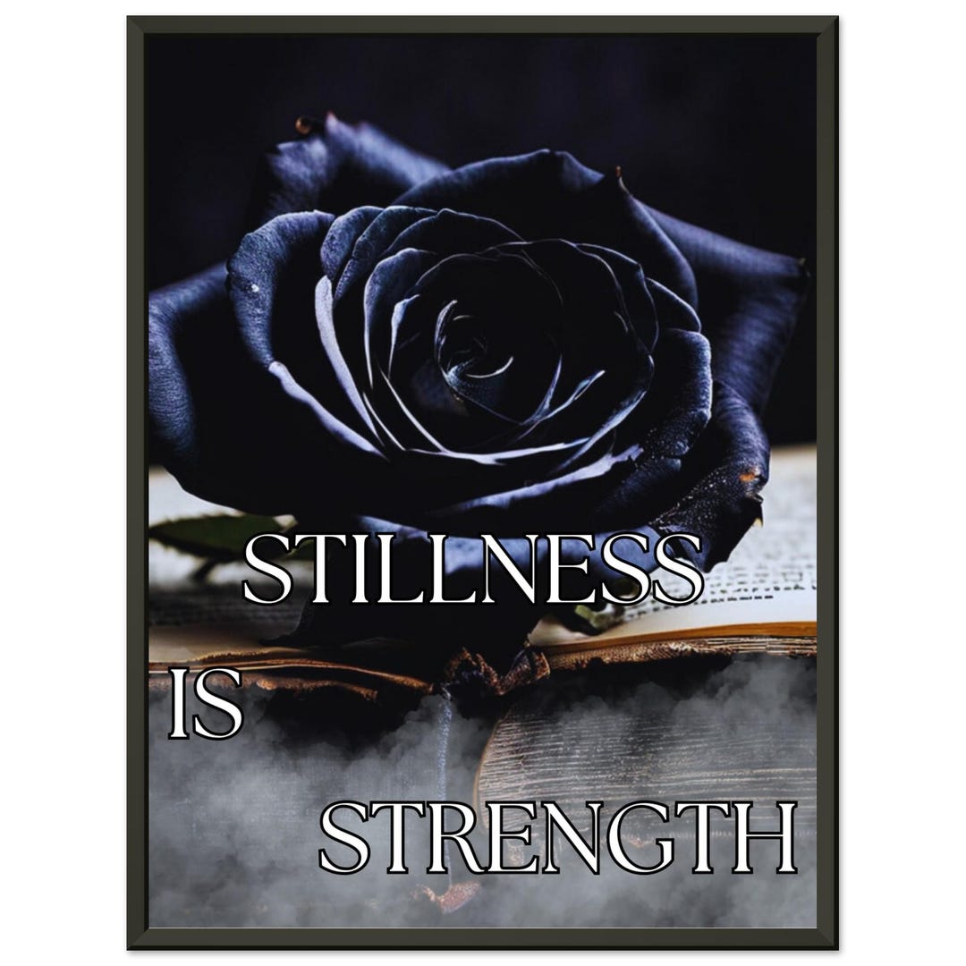 Minimalist Black Rose Motivational Quote Framed Poster - Elegant Home ...