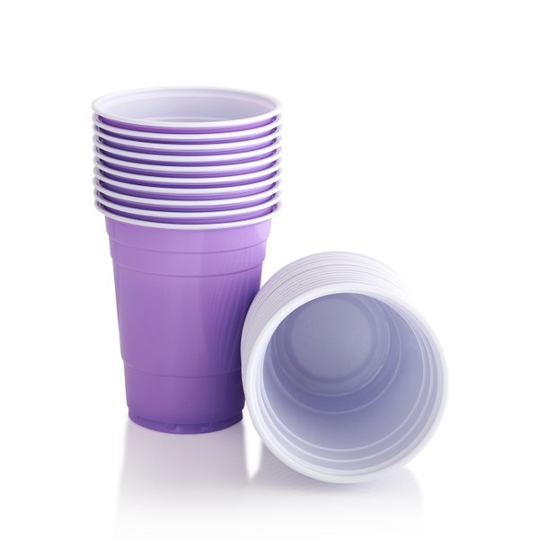 Purple Plastic Cups - Etsy UK