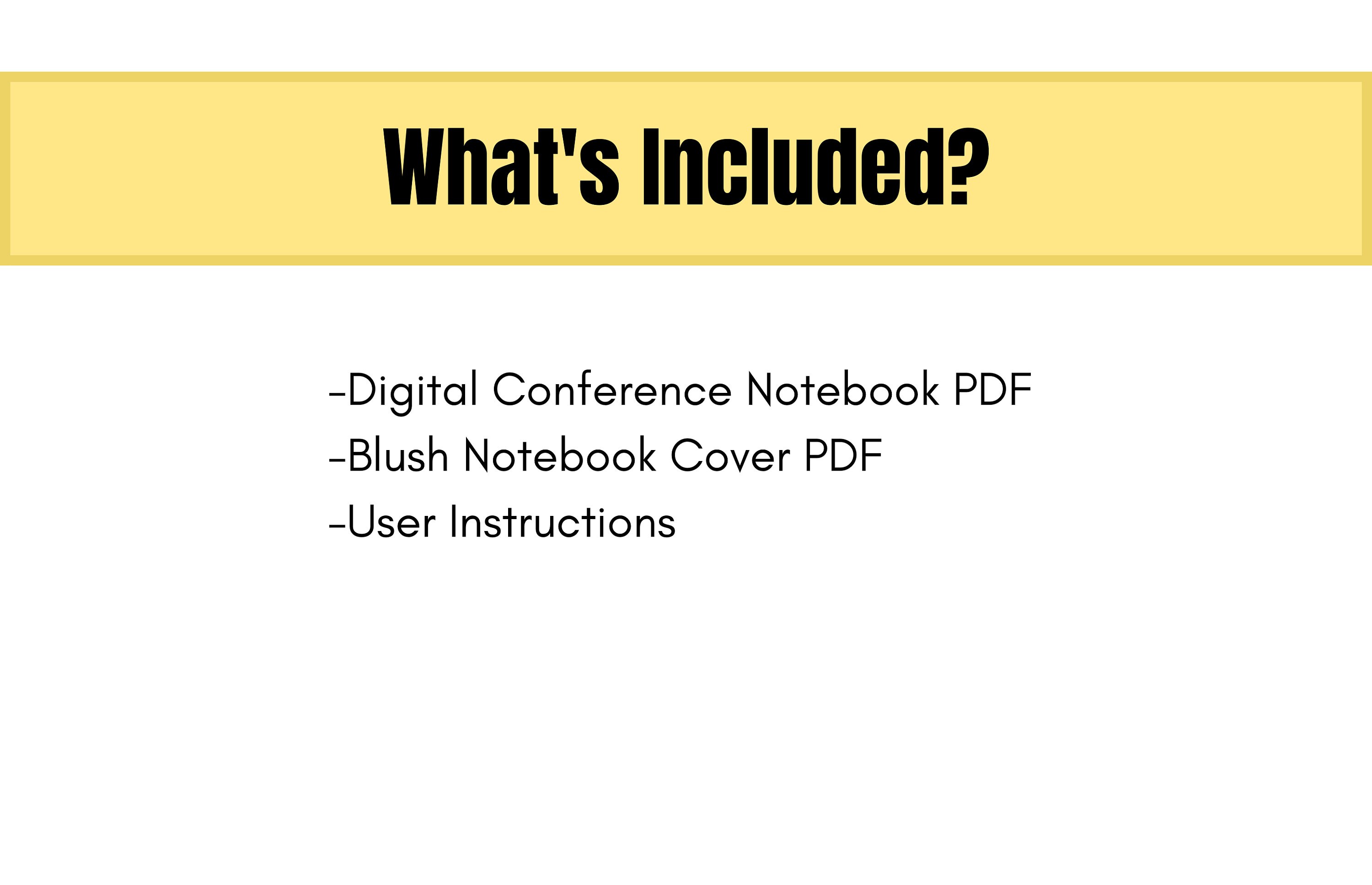 Digital Notebook for Conference & Event Attendees, Goodnotes Notebook ...