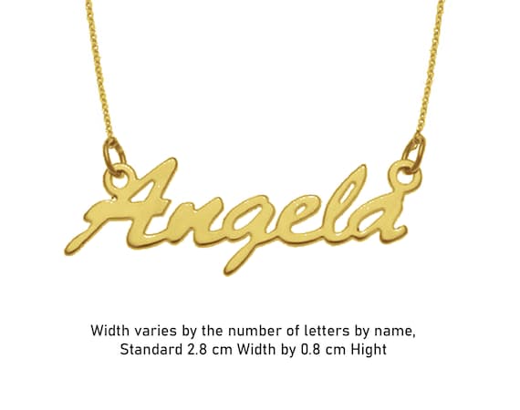 Personalised 10Kt Real Gold Name Necklace