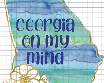Georgia on My Mind Georgia Bulldogs PNG SVG JPG - Etsy