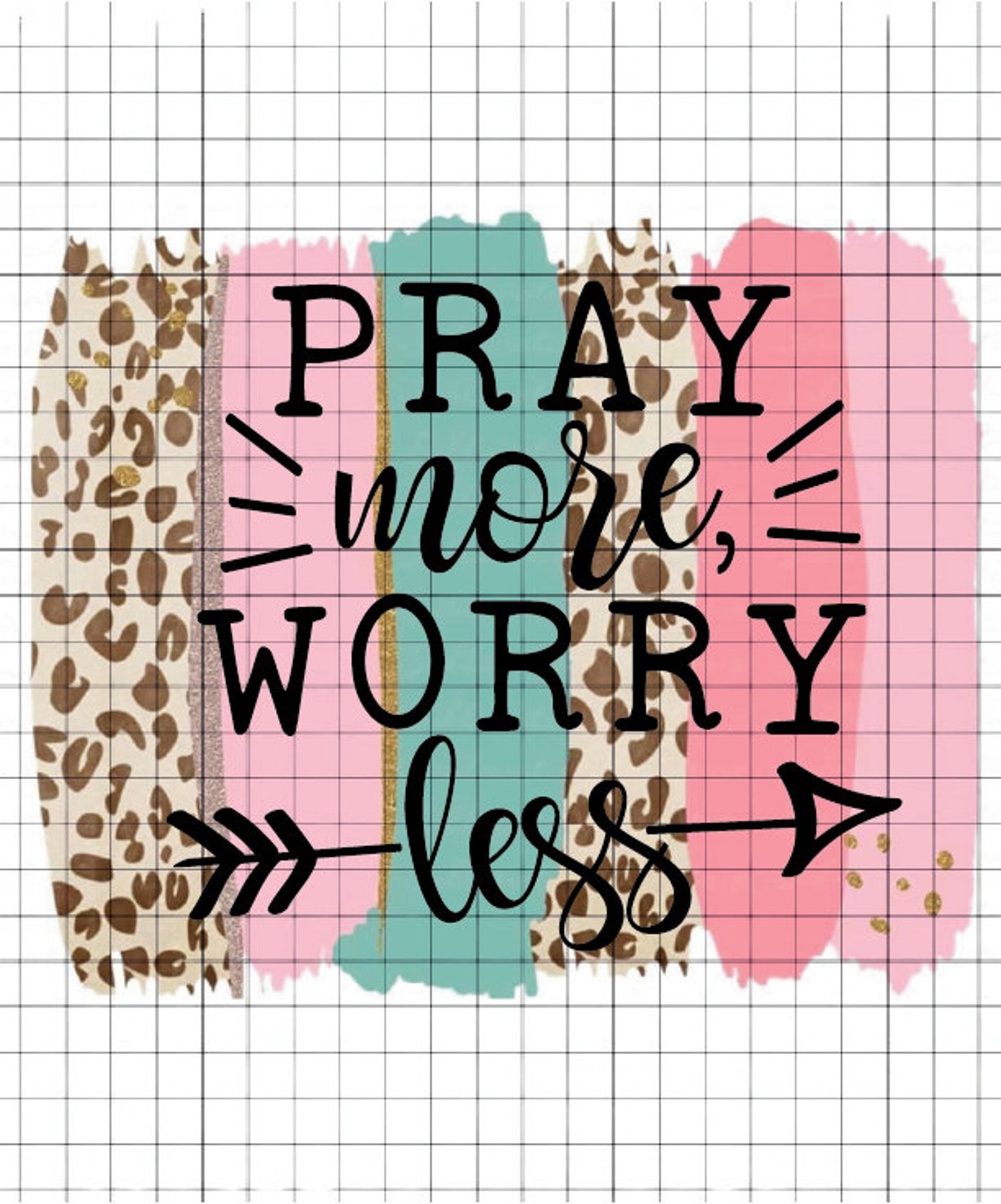 Pray More, Worry Less PNG - Etsy