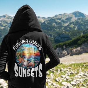 Forever Chasing the Sunset Hoodie, Seashell T-shirt, Sunset Sweatshirt ...