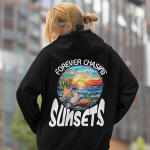 Forever Chasing the Sunset Hoodie, Seashell T-shirt, Sunset Sweatshirt ...