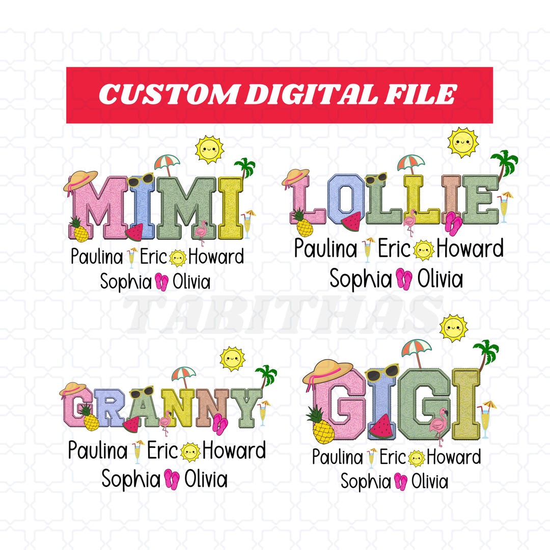 Custom Name Summer Sublimation PNG Designs Downloads, Summer Mimi Nana ...