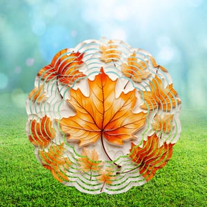 Thanksgiving Wind Spinner Sublimation Design Template, Maple Leaf Fall ...