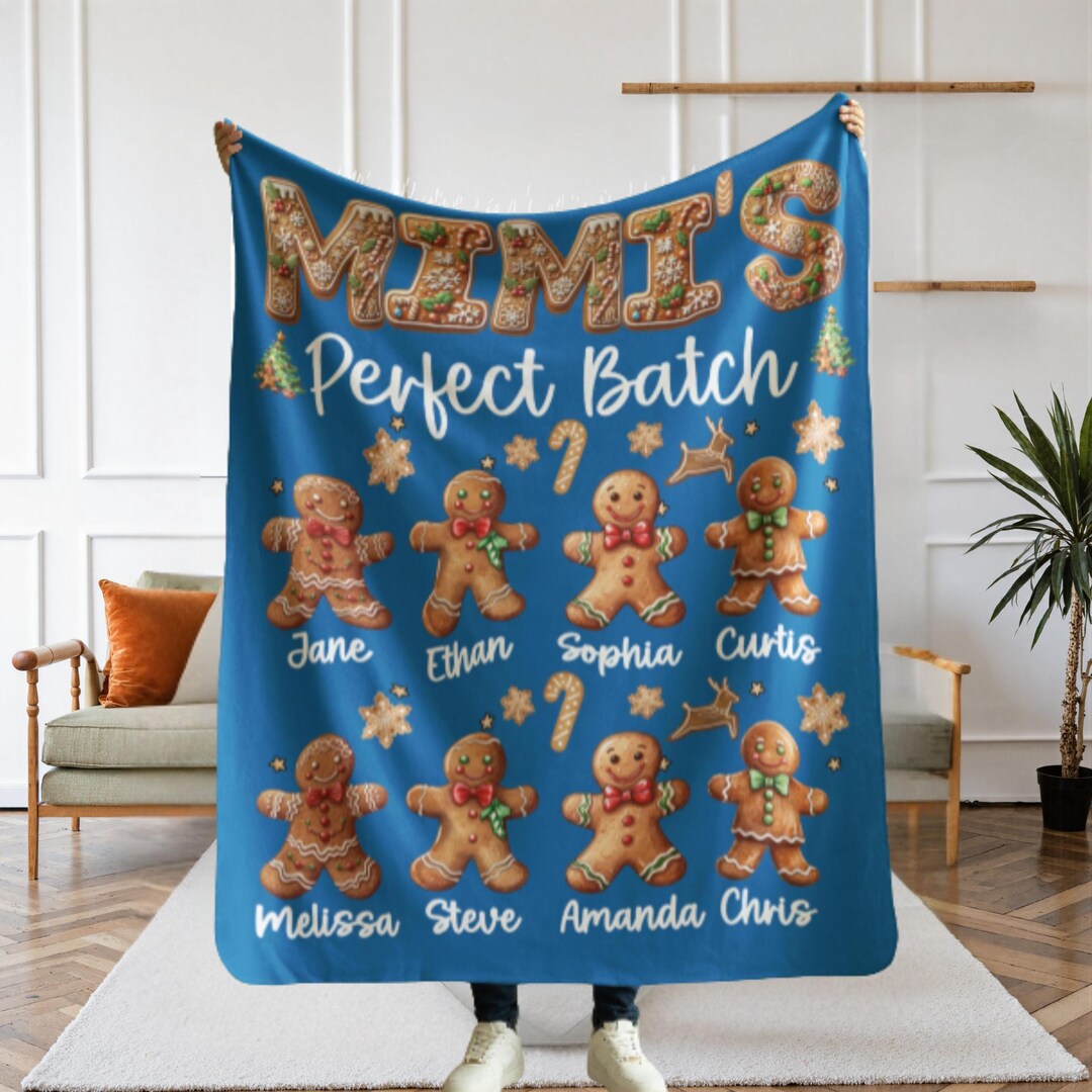 Personalized Grandma's Perfect Batch Blanket, Grandparent Christmas ...