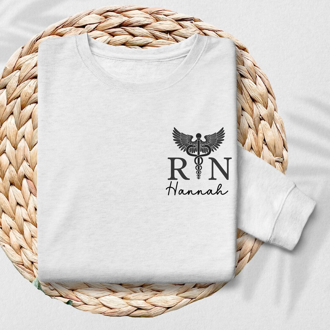 Personalized Medical Sweatshirt, Custom RN Nurse Name Sweater, Nurse ...