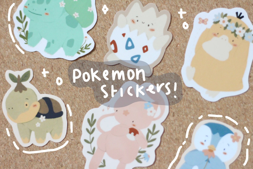 Handmade Pokemon Thick Glossy Laminated Vinyl Sticker Choose Your Own ...