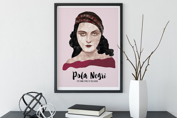 Pola Negri PRINTABLE Poster / Silent Movies Actress Wall | Etsy