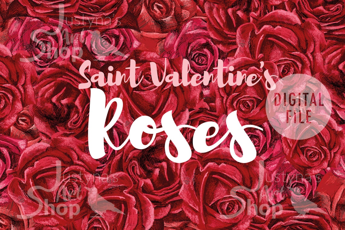 Saint Valentine's Day Roses Clip Art Set, Cute Printable Roses for ...