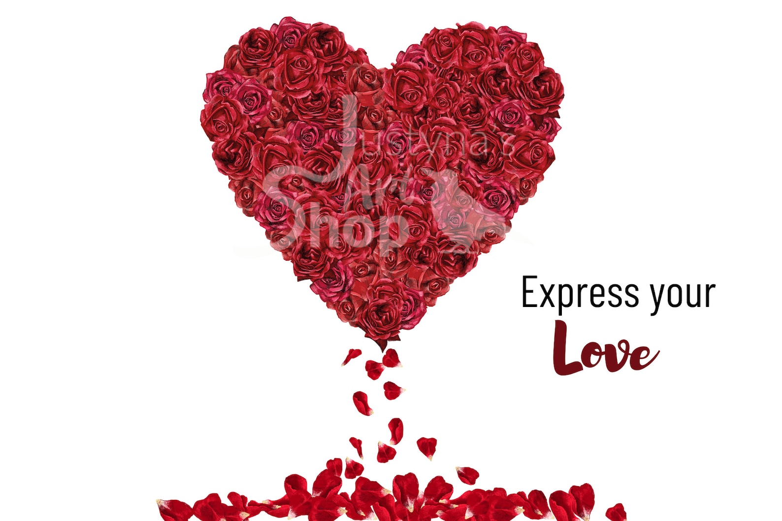 Saint Valentine's Day Roses Clip Art Set, Cute Printable Roses for ...