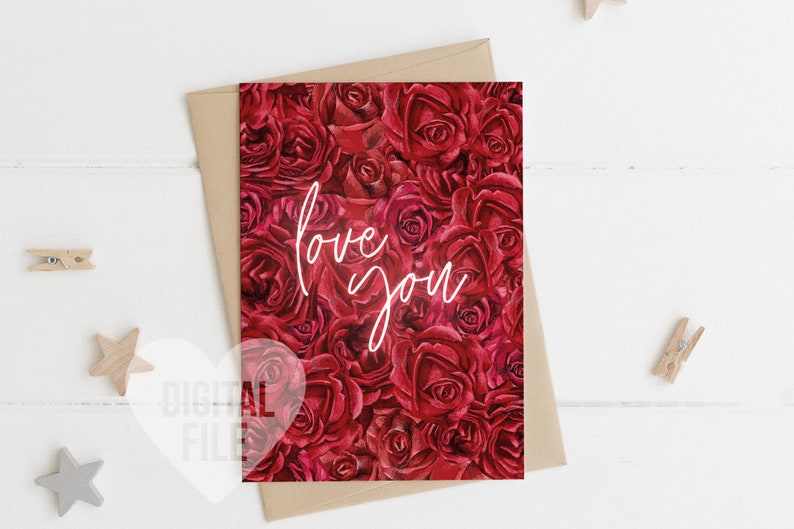 Saint Valentine's Day Roses Clip Art Set, Cute Printable Roses for ...