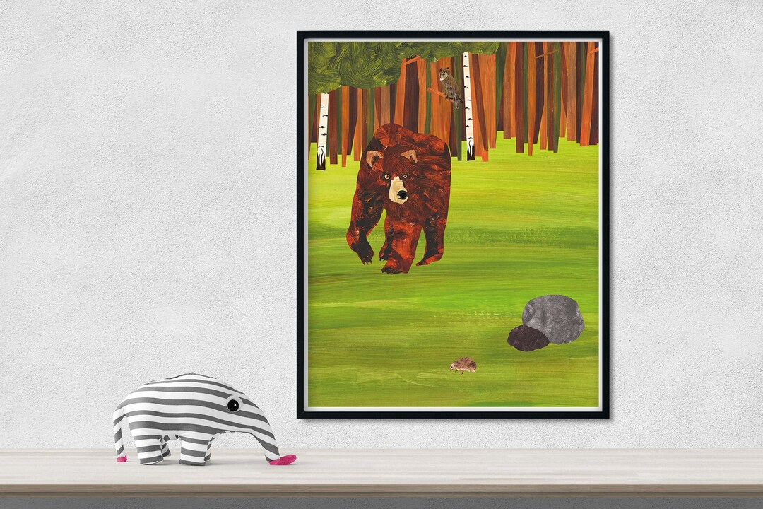 Forest Animals PRINTABLE Poster / Cute Animal Wall Poster / Bear ...