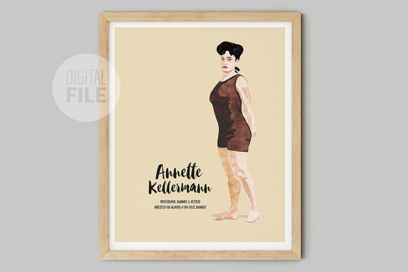 Annette Kellerman PRINTABLE Poster / Strong Women Wall Poster - Etsy