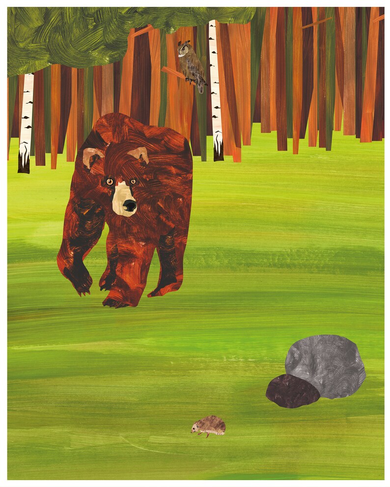 Forest Animals PRINTABLE Poster / Cute Animal Wall Poster / Bear ...