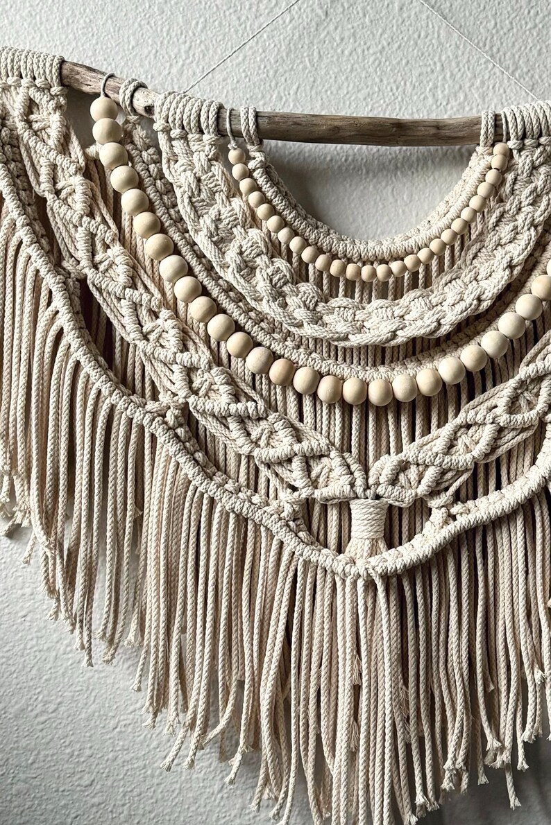 Beaded Macrame Wall Hanging - Etsy