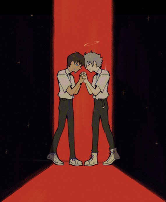 NGE Kaworu & Shinji Print | Etsy