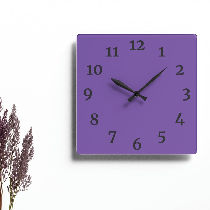 Purple Wall Clock - Etsy
