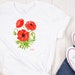 Red Poppy Flower Watercolor Print T-shirt Plant Lover Gift Plant Lady ...