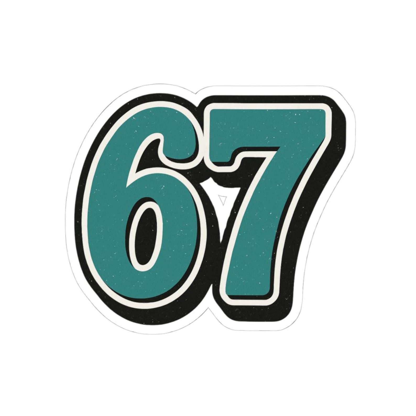 67 Sticker, Youth Decal, '67', Peace Sign Icon, Six Seven, 6 7 Sticker ...